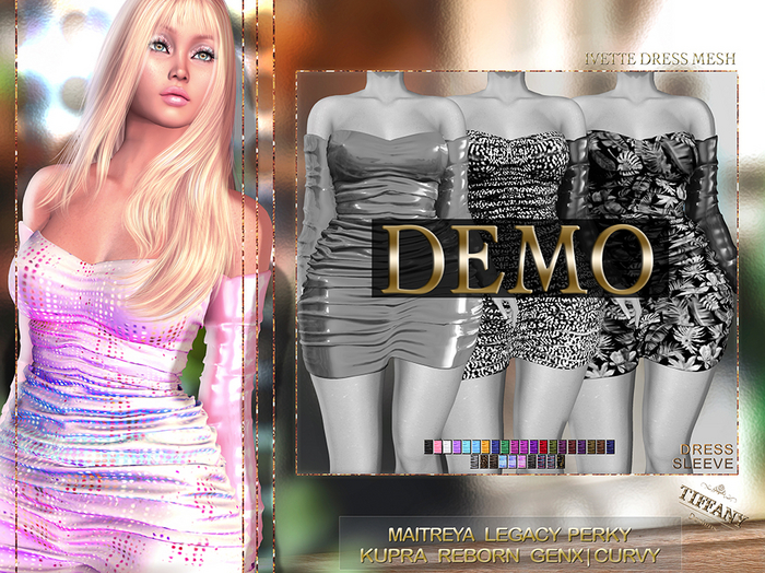 Second Life Marketplace Td Ivette Dress {mesh} Demo